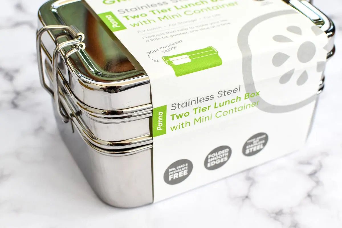 Stainless Steel Lunch Box - 3 Sizes | Green Pear Eco